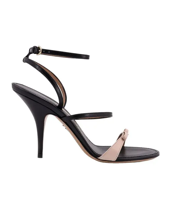 FERRAGAMO Mini Bow Strappy Sandals - Black