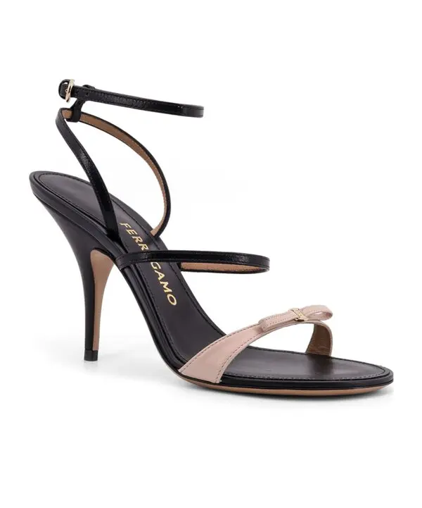 FERRAGAMO Mini Bow Strappy Sandals - Black