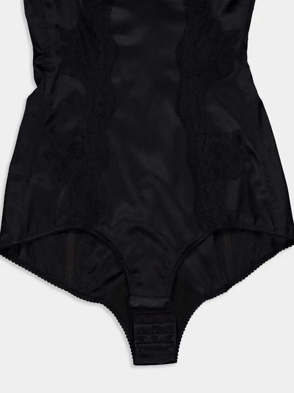 Dolce & Gabbana Lace Detailed Balconette Bodysuit - Black