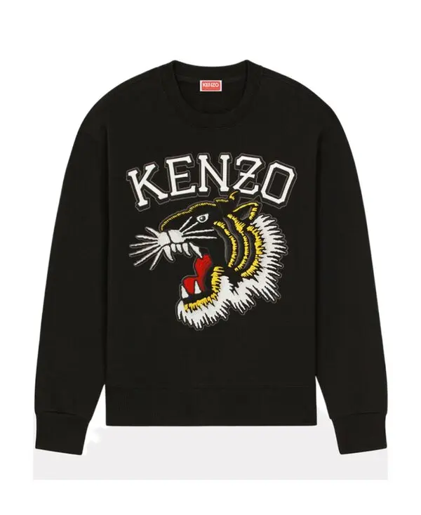 Kenzo Varsity Jungle Tiger Crewneck Sweatshirt - Black