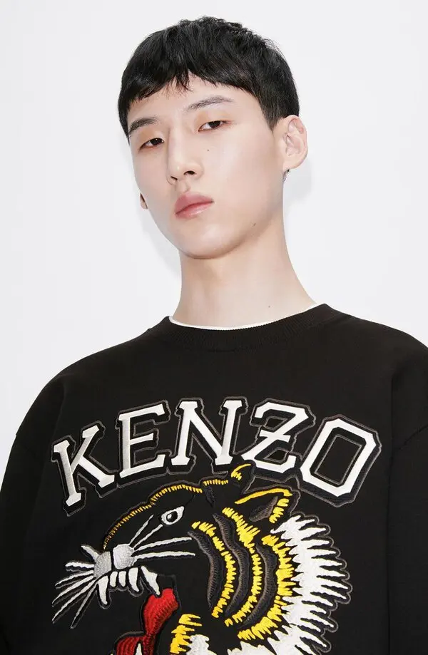 Kenzo Varsity Jungle Tiger Crewneck Sweatshirt - Black