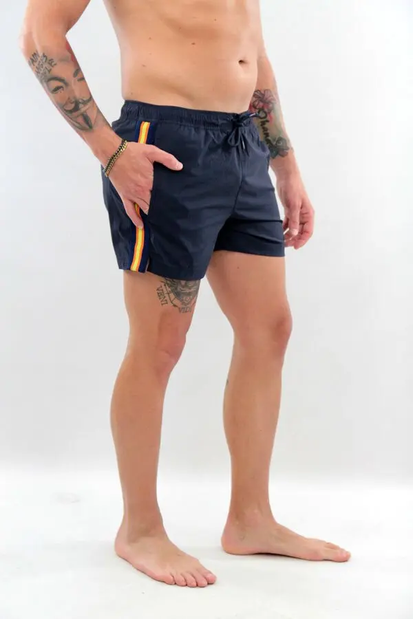 K-WAY Logo Swim Trunks - Black