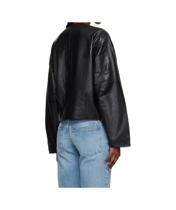 ST. AGNI Leather Jacket - Black