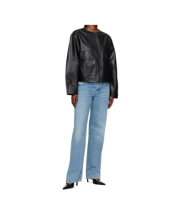 ST. AGNI Leather Jacket - Black