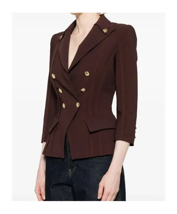 Elisabetta Franchi Double-breasted Blazer - Red