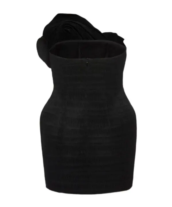 Magda Butrym One Shoulder Dress With Rosette Detail