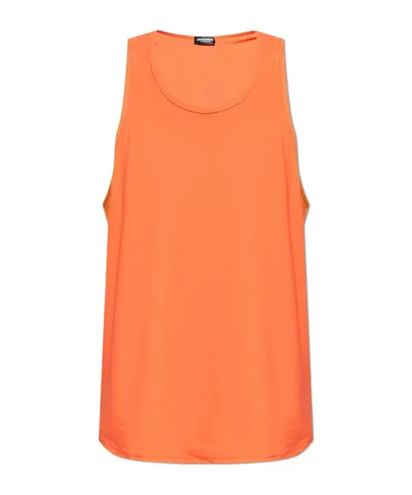 Dsquared2 Logo Printed Sleeveless Vest - Orange