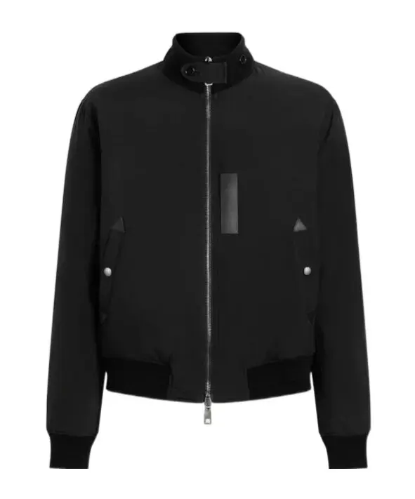 Dolce & Gabbana Leather-trimmed Bomber Jacket - Black