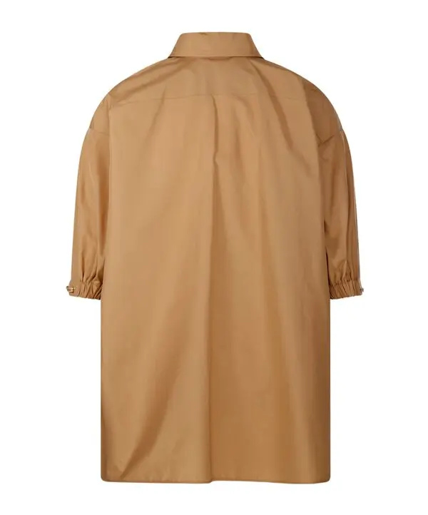Max Mara Teano Collared Short-sleeve Shirt - Nude