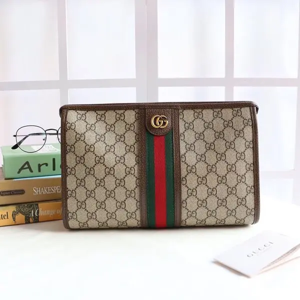 Gucci Ophidia Gg Toiletry Bag - Beige/ebony