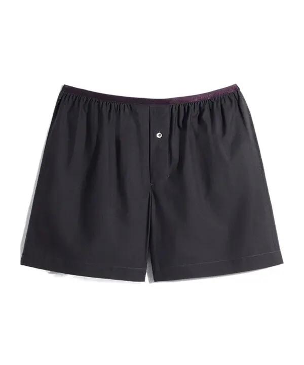 LEMAIRE Boxer Shorts With Elastic Waistband - Squid Ink
