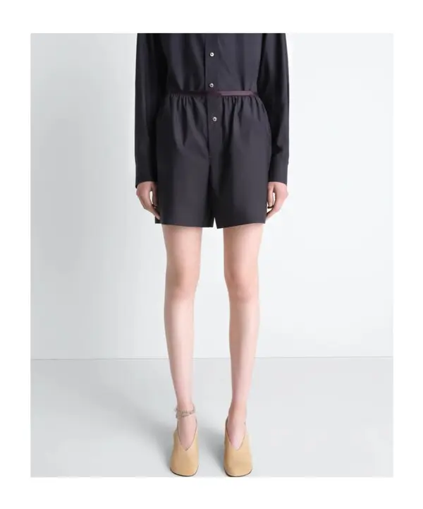 LEMAIRE Boxer Shorts With Elastic Waistband - Squid Ink