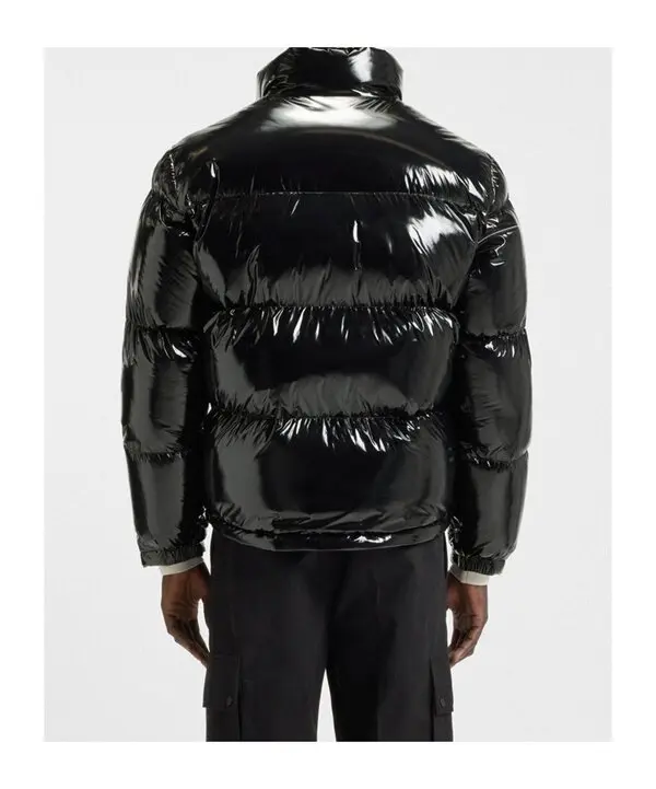 Hugo Boss Padded Glossy Finish Jacket With Adjustable Hem And Logo Detail