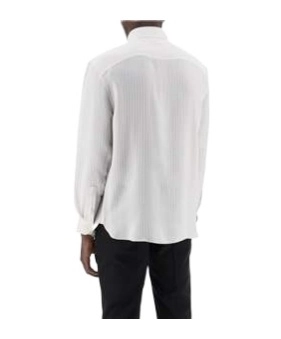 Saint Laurent Striped Long-sleeved Shirt