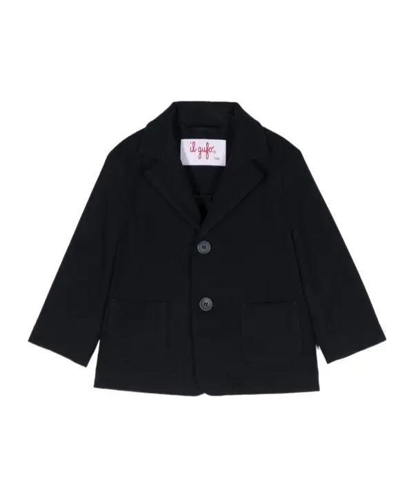 IL GUFO Single-breasted Blazer With Notched Lapels - Black