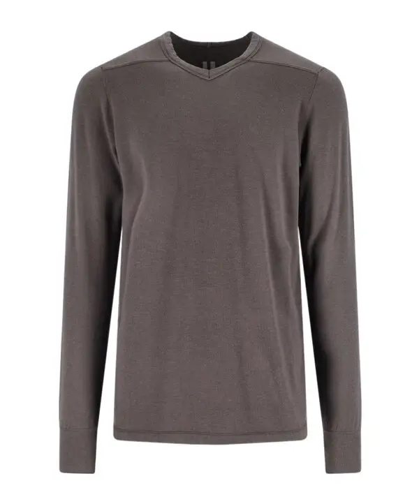 Rick Owens Long-sleeved V-neck Jumper - Black