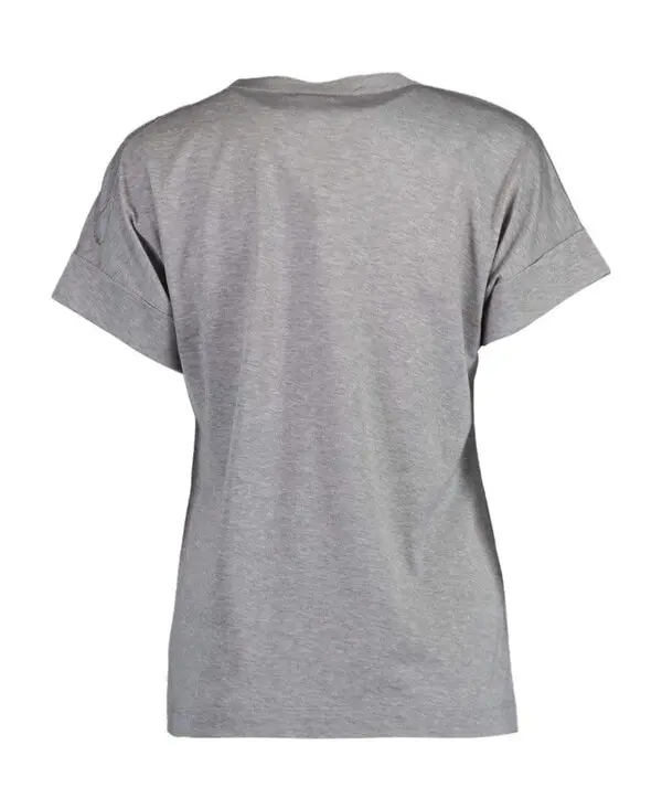 Brunello Cucinelli T-shirt With Embroidered Shoulder Detail