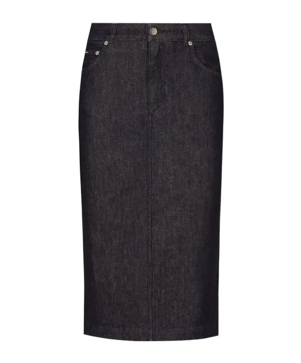 Dolce & Gabbana Buttoned Denim Pencil Skirt