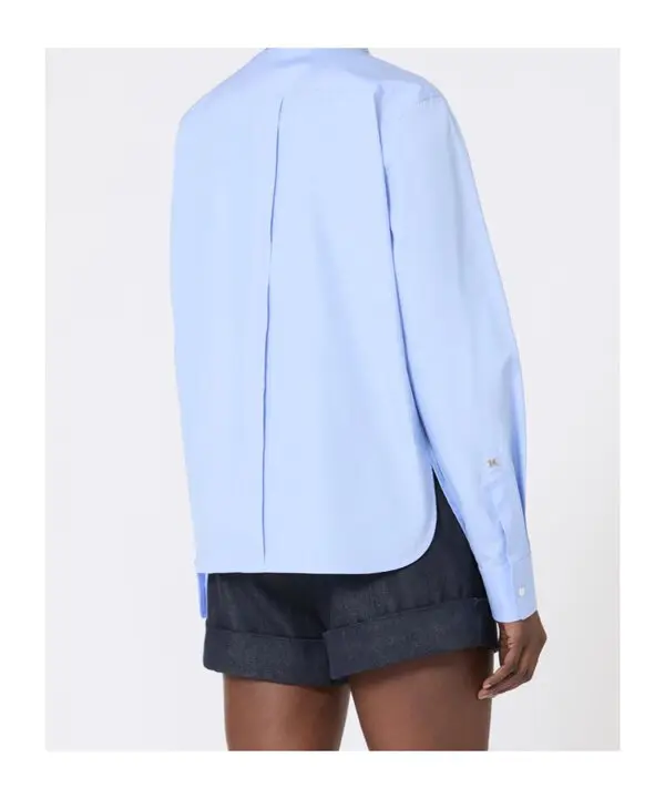 Max Mara Maroso Cotton Poplin Shirt - Light Blue