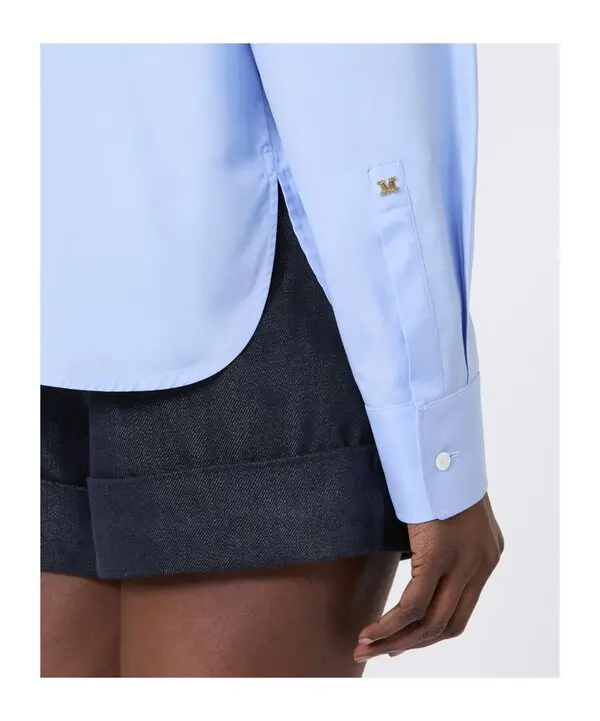 Max Mara Maroso Cotton Poplin Shirt - Light Blue
