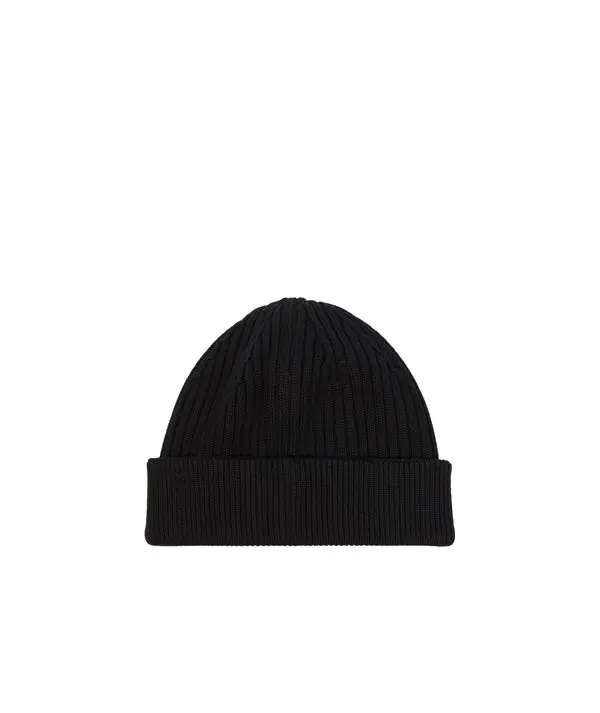 Loewe Logo Embroidered Ribbed-knit Beanie - Black