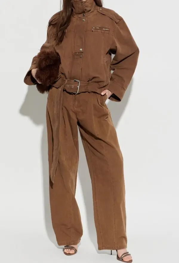 Blumarine Pleated Belted Trousers