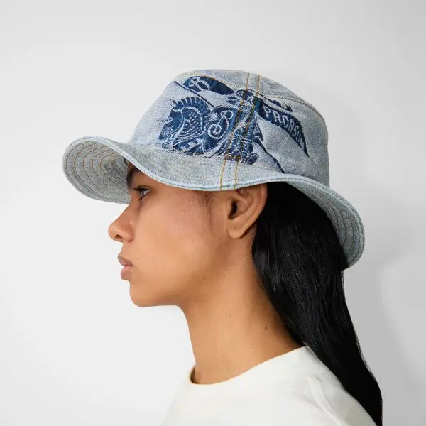 Burberry Logo-print Denim Bucket Hat