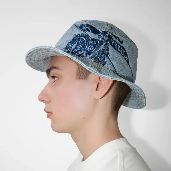 Burberry Logo-print Denim Bucket Hat