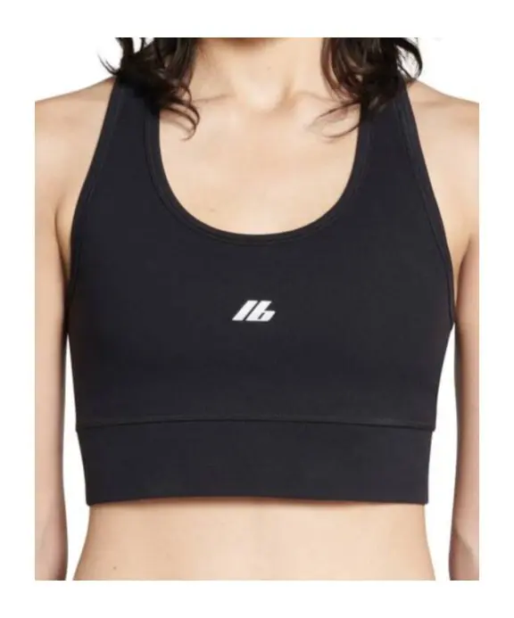 Balenciaga Reflective Logo Print Round-neck Sport Bra