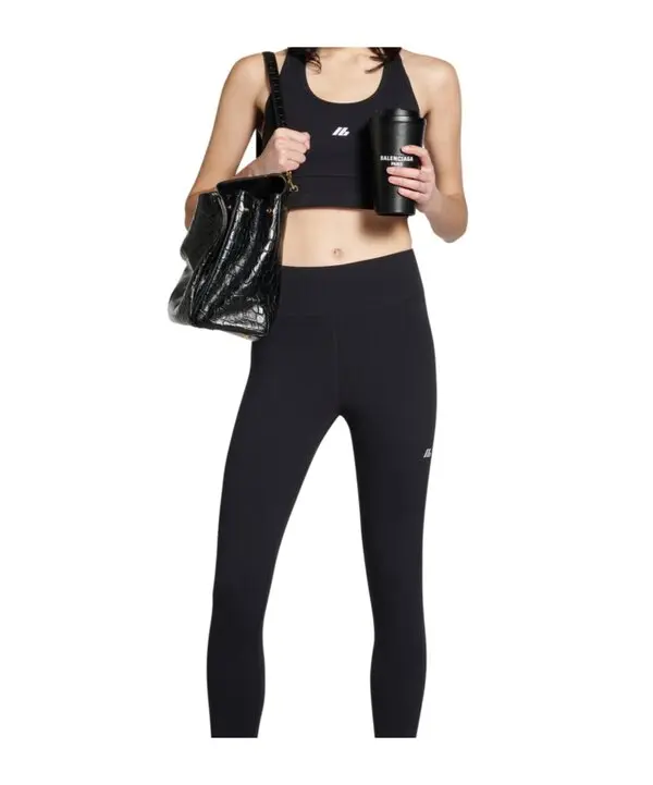 Balenciaga Reflective Logo Print Round-neck Sport Bra