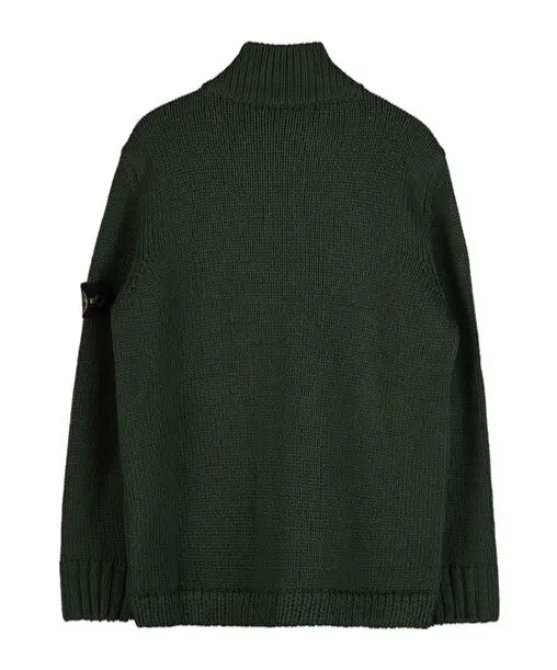 Stone Island Logo Patch Cargo Pocket Cardigan