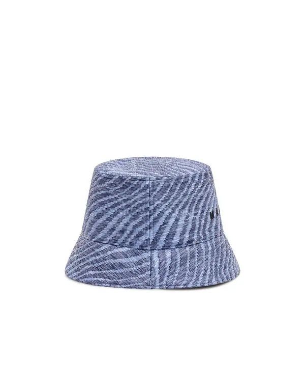 Marni Embroidered Logo Bucket Hat - Blue