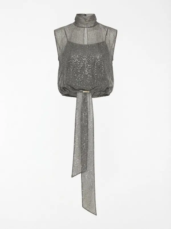 Gucci Sleeveless Bow Detail Blouse