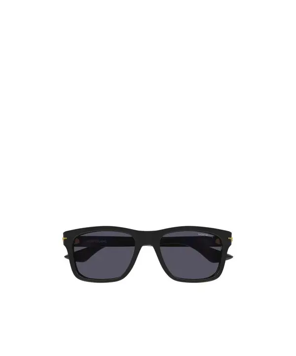 Montblanc Square Frame Sunglasses With Logo Detail - Black