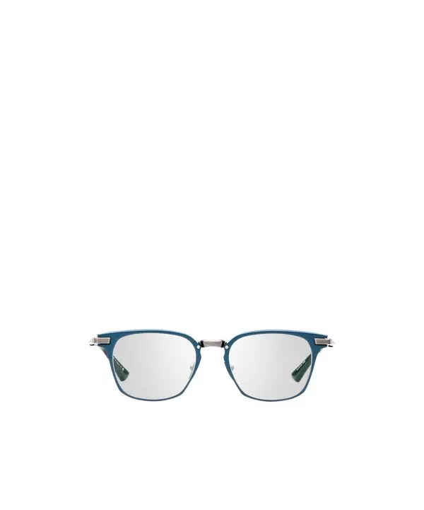 Dita Rectangular Flat Mirror Eyeglasses - White