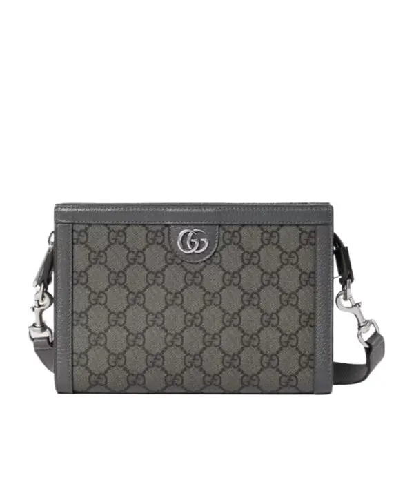 Gucci Ophidia Super Mini Clutch Bag - Gray/black