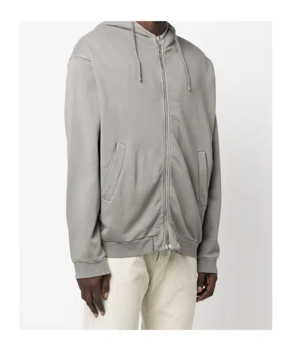 Barena Venezia Zip-up Cotton Hoodie - Gray