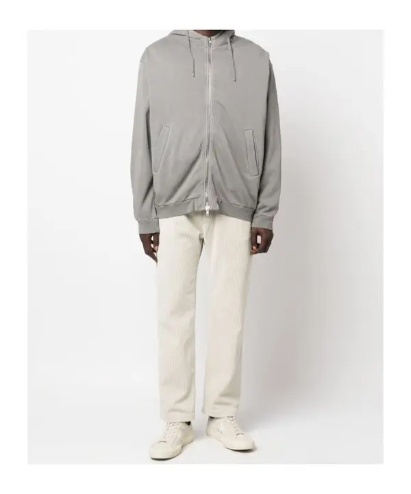 Barena Venezia Zip-up Cotton Hoodie - Gray