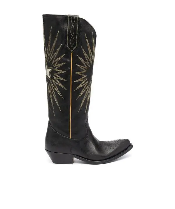 GOLDEN GOOSE Wish Star Boots - Black