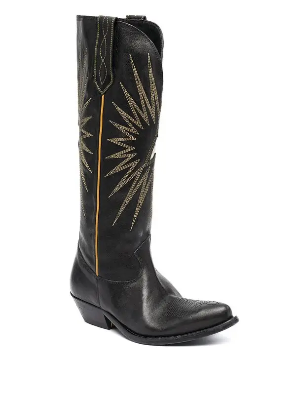 GOLDEN GOOSE Wish Star Boots - Black