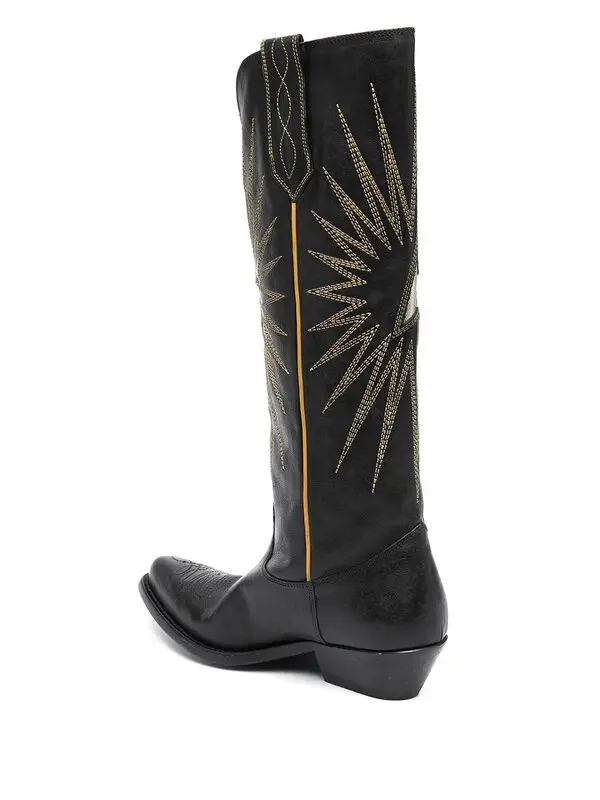 GOLDEN GOOSE Wish Star Boots - Black