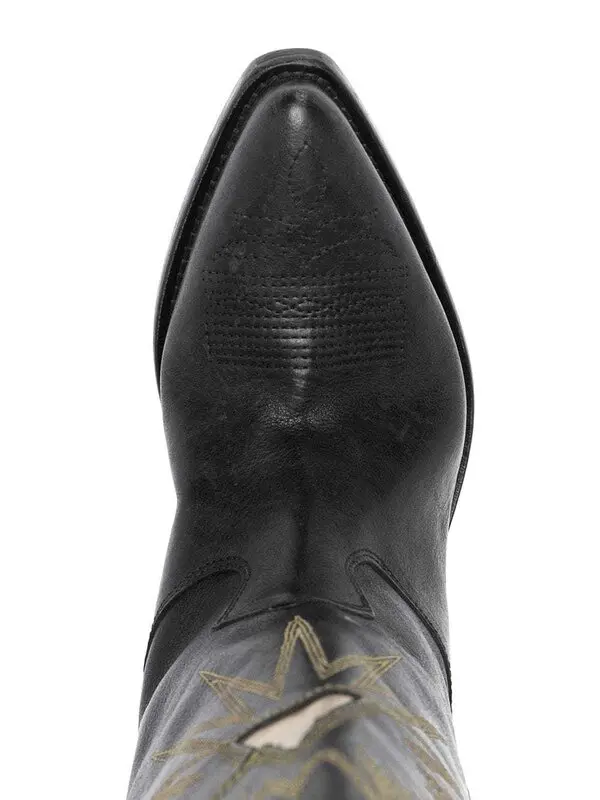 GOLDEN GOOSE Wish Star Boots - Black