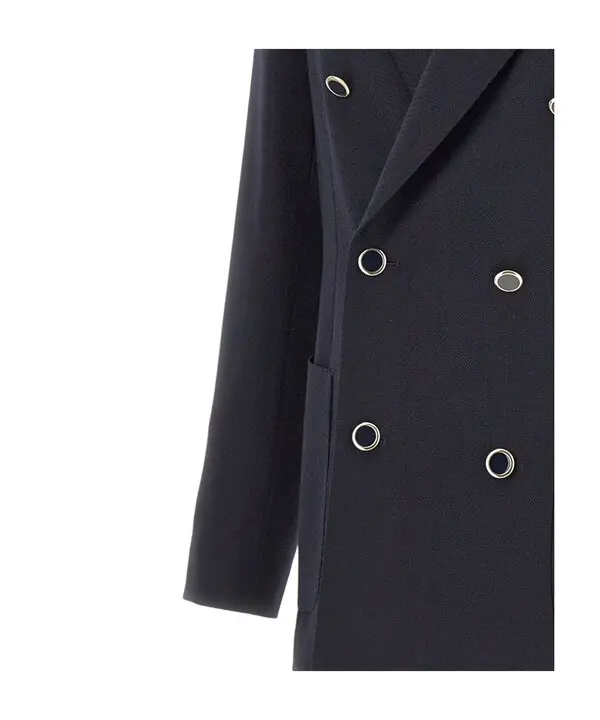 LARDINI Herringbone Double-breasted Jacket