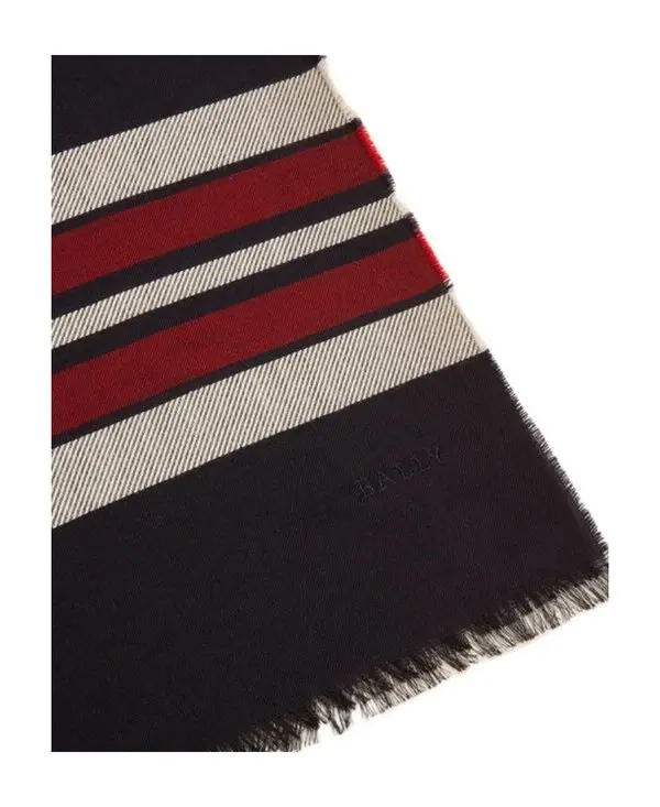 Bally Striped Detail Scarf