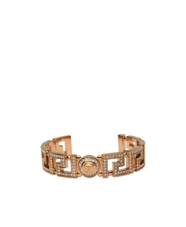 Versace Greca Tribute Medusa Cuff Bracelet - Yellow