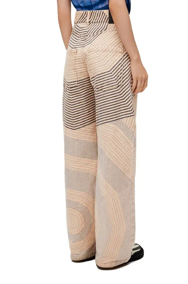 Loewe Baggy Jeans In Printed Denim