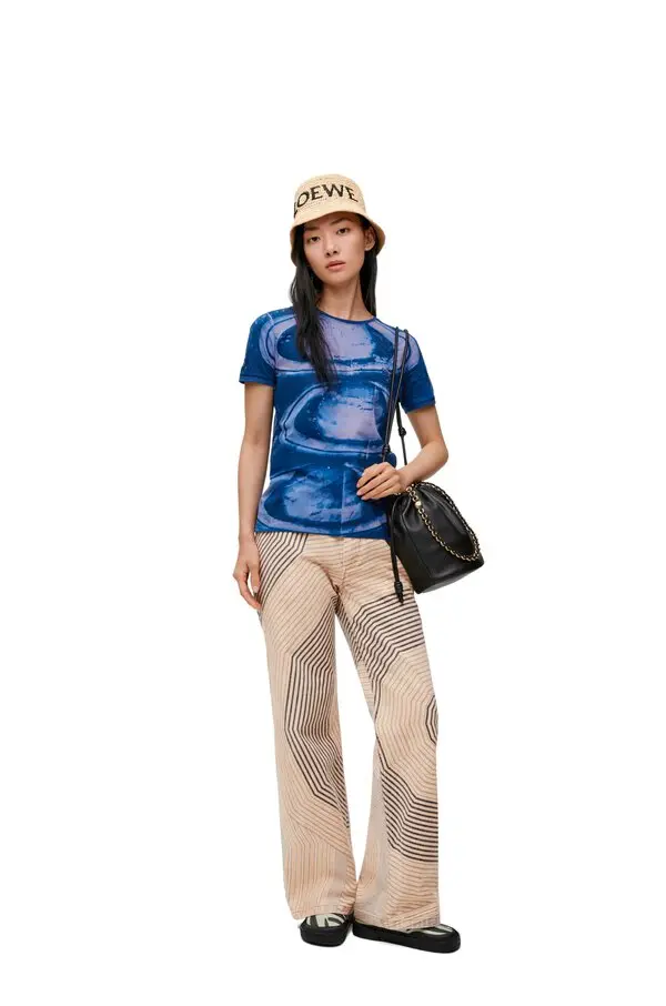 Loewe Baggy Jeans In Printed Denim