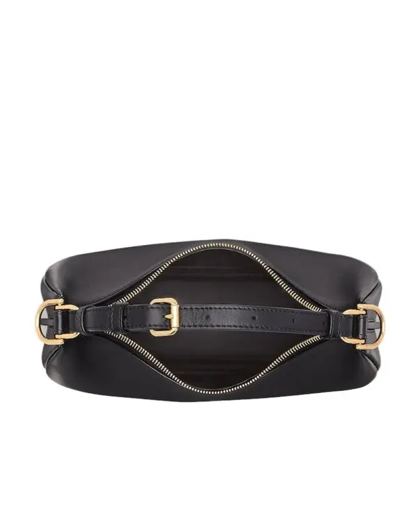 Fendi Graphic Logo Plaque Small Shoulder Bag - Black