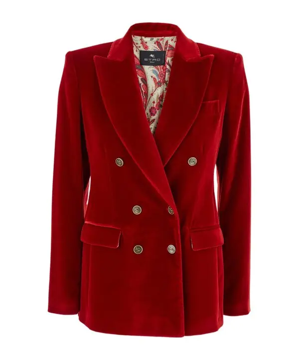 Etro Double-breasted Velvet Jacket