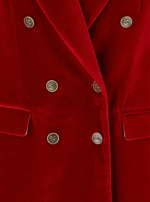 Etro Double-breasted Velvet Jacket